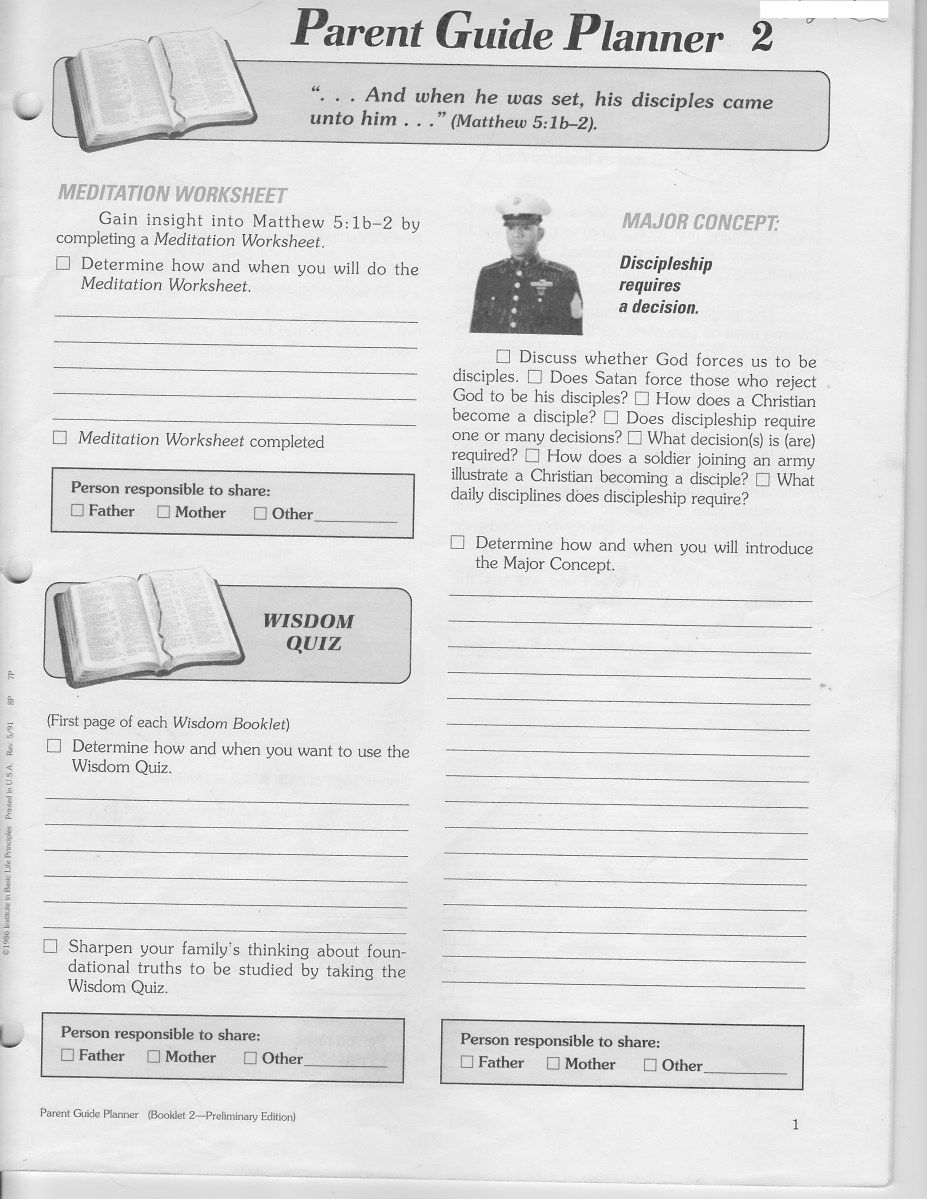 Wisdom Booklet #2, Parent Guide – ATI Curriculum – Homeschoolers Anonymous